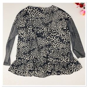 entro | Tops | Entro Leopard Print Oversized Long Sleeve Top L | Poshmark